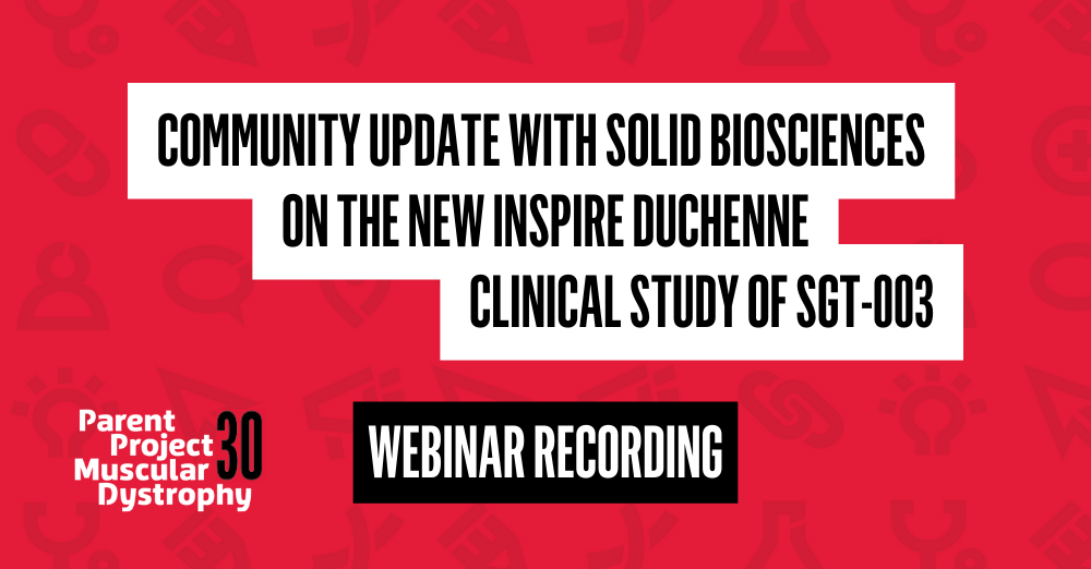 Watch: Community Update on the New INSPIRE DUCHENNE Clinical Study of SGT-003 (Webinar Recording ...